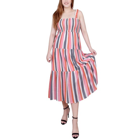 NY Collection | Dresses | Nwt Ny Collection Tiered Dress With Smocked ...